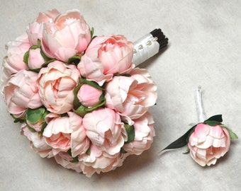 Blush pink peony | Etsy