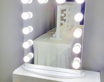 Hollywood Impact Lighted Vanity Mirror w/ LED Bulbs & Double