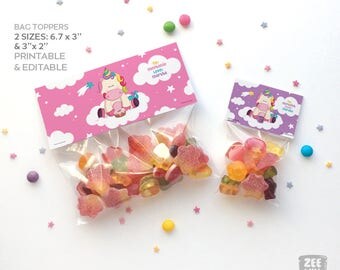 Bag topper template | Etsy