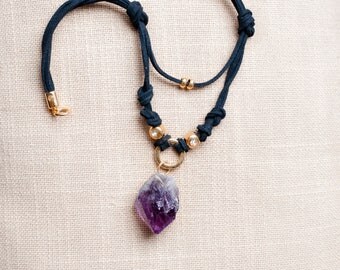 Amethyst choker | Etsy
