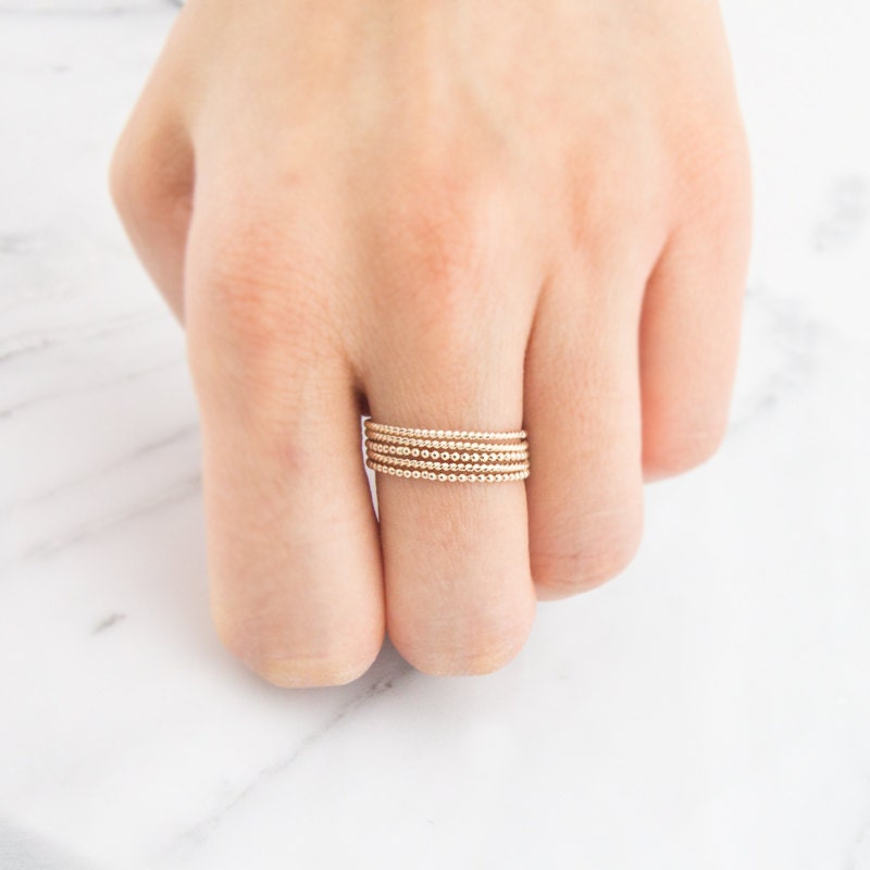 14K Solid gold ring Stacking Rings Stackable ring Stacking