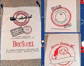 Personalized santa sack | Etsy