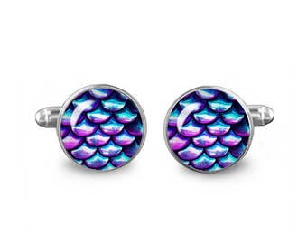 Mermaid cufflinks | Etsy