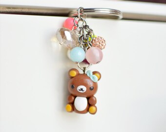 Teddy bear keychain | Etsy
