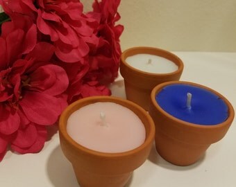 Terracotta candle | Etsy