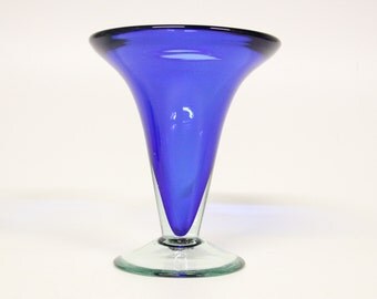 Blue glass chalice | Etsy