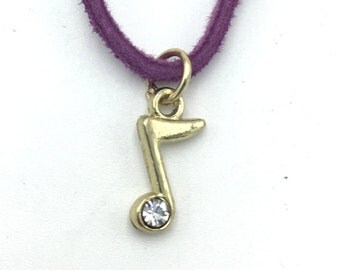 Eighth note necklace | Etsy