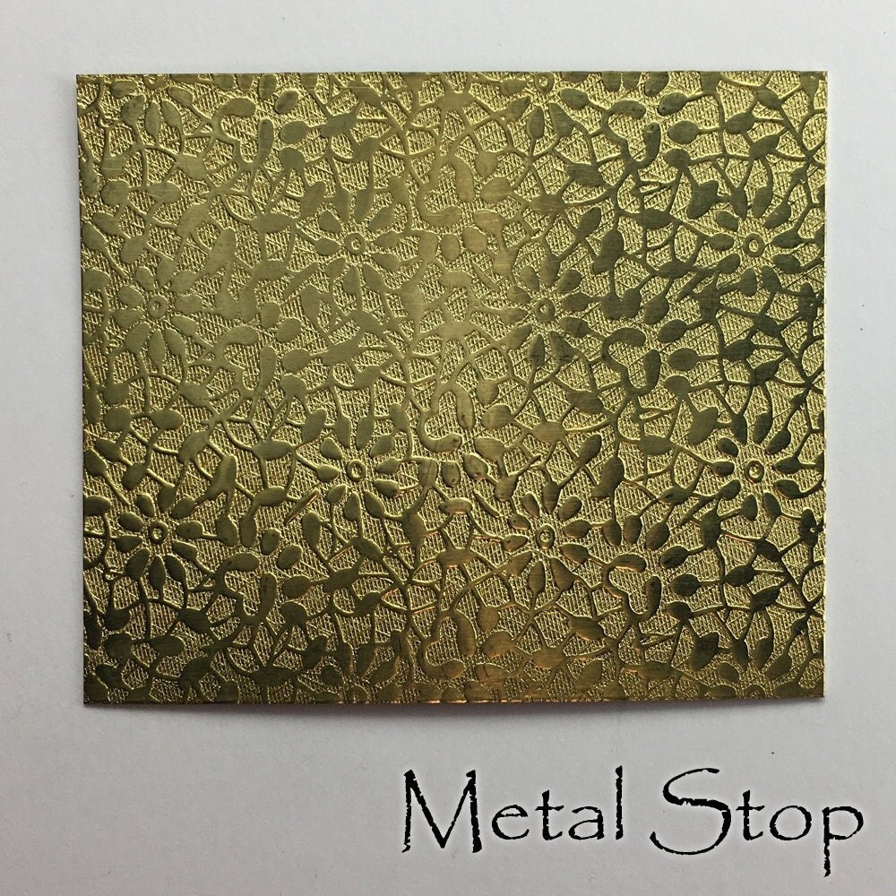 Textured Brass 24 Gauge Sheet Metal 25 X 3
