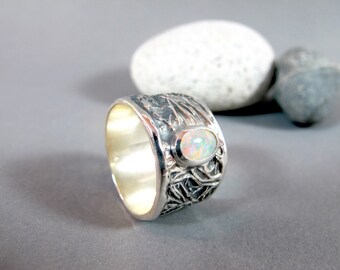 Fire opal ring | Etsy