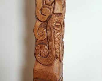 Viking wood carving | Etsy