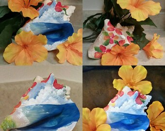 Painted conch shells | Etsy