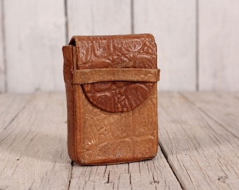Leather cigarette case | Etsy