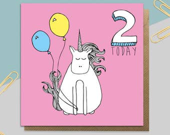 2nd birthday card | Etsy