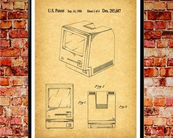 Computer Geek Wall Art Poster Set of 4 No.1 Computer Room
