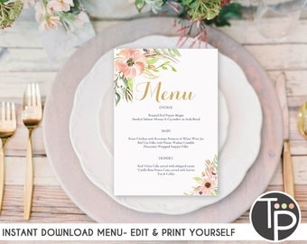 Country wedding menu | Etsy