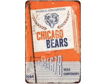 Chicago bears sign | Etsy