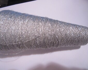 Silver metallic yarn | Etsy