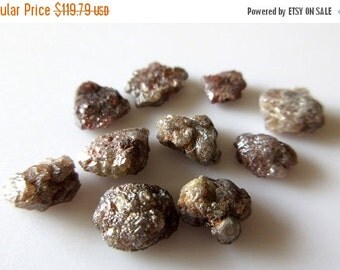 ON SALE 50% 2 Pieces Red Raw Diamonds Flat by GemsDiamondsBySHIKHA