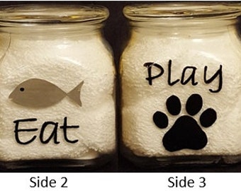 Cat treat jar | Etsy