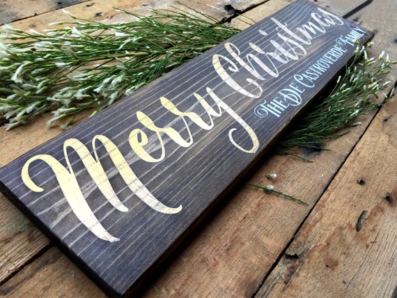 Christmas Sign Personalized Christmas Sign Merry Christmas