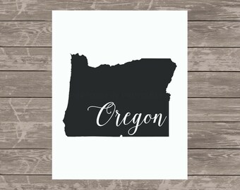 Oregon silhouette | Etsy
