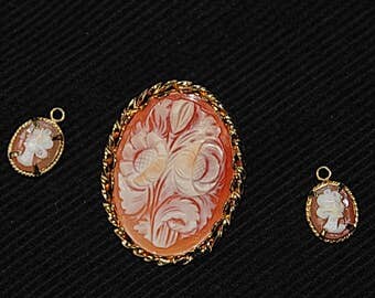 Carved shell jewelry | Etsy