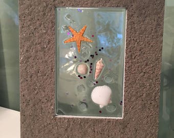 Sea glass frame | Etsy