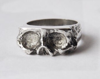 Skull ring men | Etsy