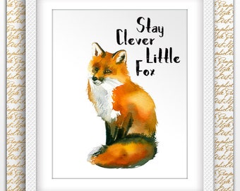 Baby fox painting | Etsy