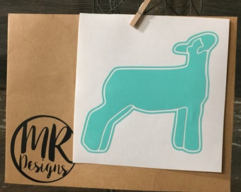 Show lamb decal | Etsy