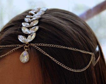 Hair chain jewelry | Etsy