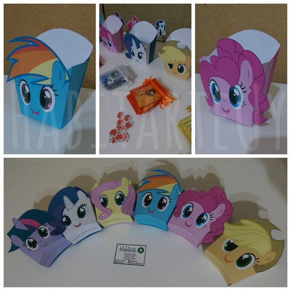 Sweet pop boxes My Little Pony Print & Cut Silhouette Cameo