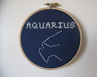 Zodiac cross stitch | Etsy