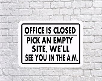 Office closed sign | Etsy