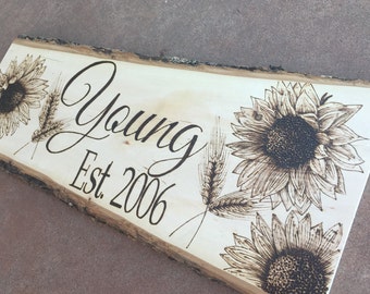 Wood burned sign | Etsy