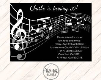 Music invitations | Etsy