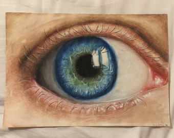 Items similar to Realistic Eye Drawing - Print on Etsy