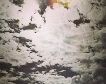 Items similar to Raindrops and nature with light leaks and faded colors ...