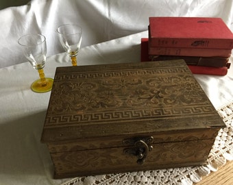 Carved wood box | Etsy