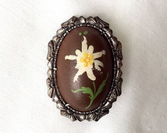 Edelweiss brooch | Etsy