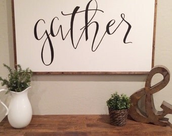 Large gather sign | Etsy
