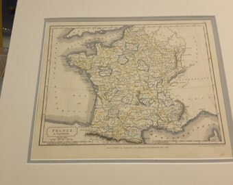 Items similar to DIGITAL Download, Map of FRANCE, 1930s, Color, Old ...