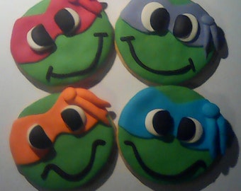 Ninja turtle cookies | Etsy