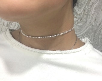 Diamond choker | Etsy