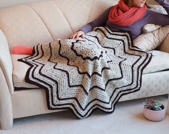 PDF Pattern Crocheted 12-Pointed Star Blanket Shake Your Bon
