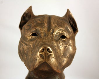Pit bull sculpture | Etsy