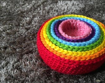 Crochet stacking toy | Etsy