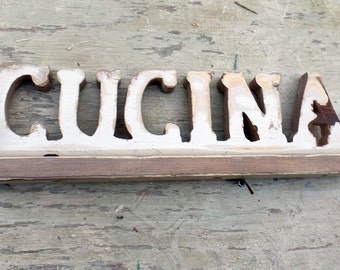 Italian wood sign | Etsy