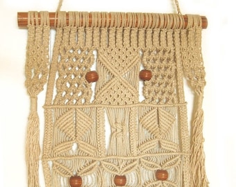 Vintage macrame wall hanging – Etsy