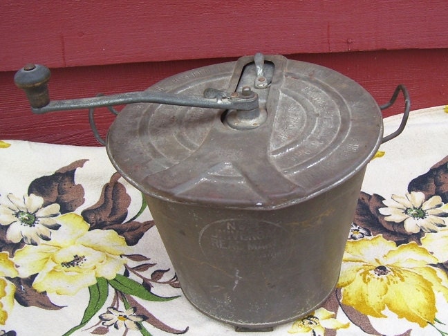 Antique Universal Bread Maker Metal Bucket Primitive Bread